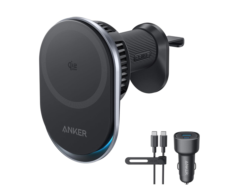 ANKER Prime 25W MagGo bežični + auto punjač sa USB-C M/M kablom, crni