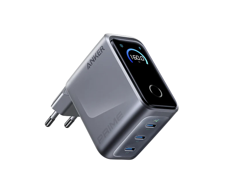 ANKER Prime 160W GaN zidni brzi punjač, 3-porta (3x USB-C) srebrni