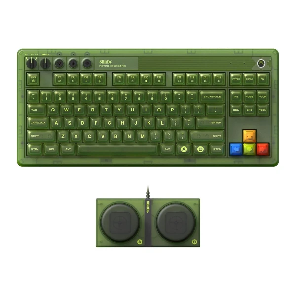 BEŽIČNA TASTATURA 8BITDO RETRO 87/MEHANIČKA/RGB/XBOX GREEN + DUAL SUPER BUTTONS