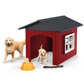 Kućica za pse, Kennel with Golden Retriever 42722
