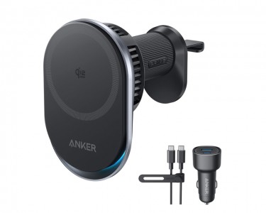 ANKER Prime 25W MagGo bežični + auto punjač sa USB-C M/M kablom, crni