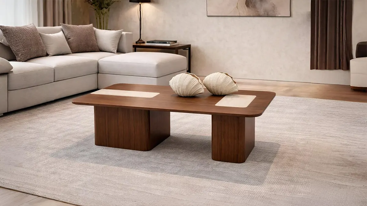 Klub sto 690 Travertine Walnut