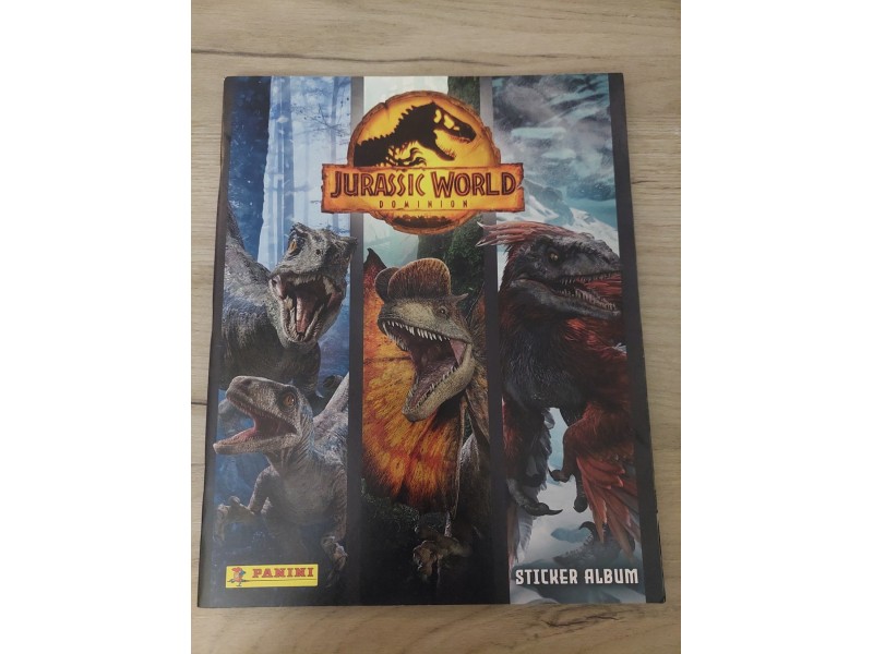 Jurassic World Dominion Panini prazan album