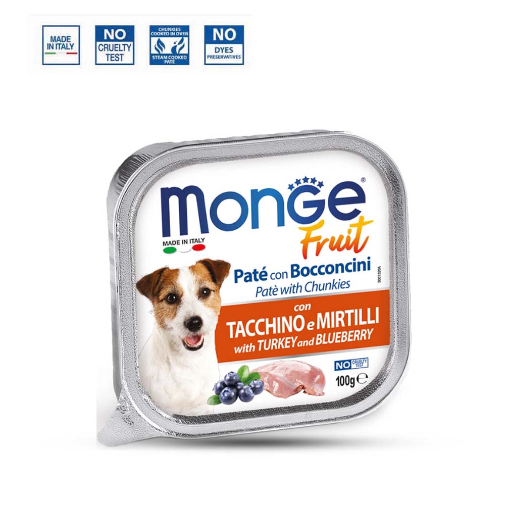 Monge Fruit Adult, Ćuretina i Borovnica - 100g