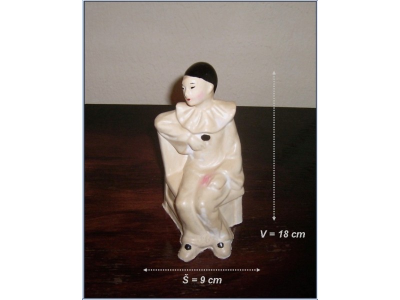 Vintage Keramička Figura "Arlekino" 80s - 18 cm
