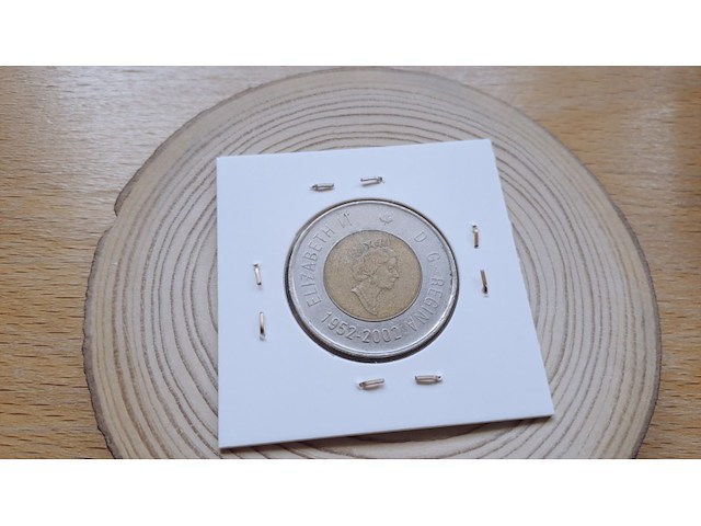 KANADA 2 DOLLARS 1952-2002 GODINA BIMETAL JUBILARAC