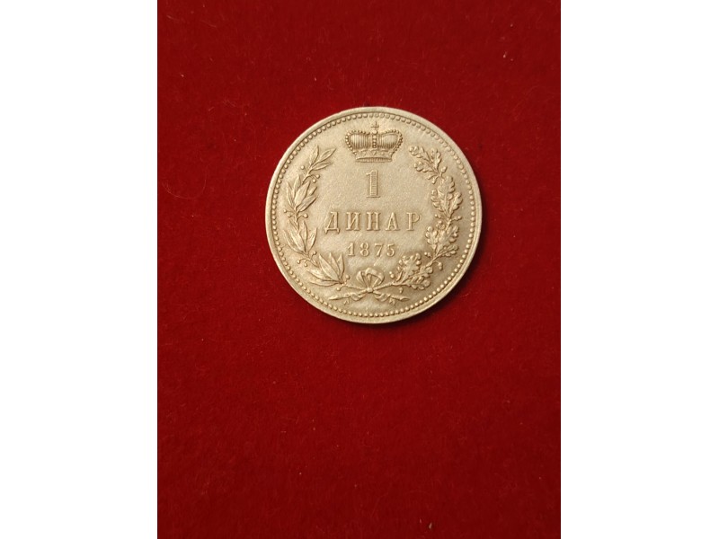 1 Dinar 1875 - top komad