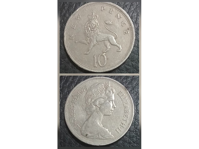 10 pence – Velika Britanija, 1975