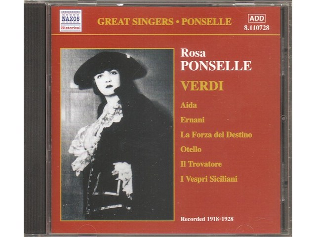 Rosa Ponselle - Verdi [ CD]