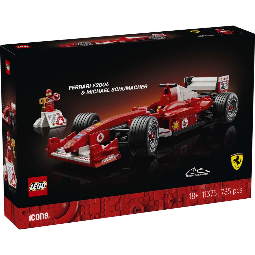LEGO ICONS Ferrari F2004 i Mihael sumaher