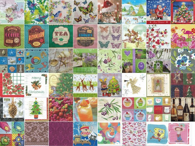 Lot malih salveta 25cm - 48 komada (salvete)