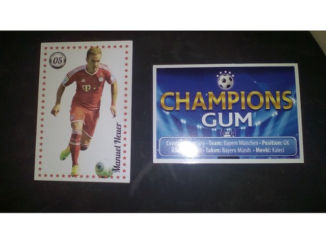 Spec. Kartice Champions Gum (Turkey) 10 razlicitih