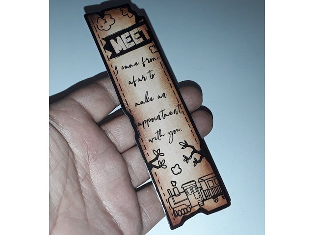 Obeleživač stranica, Bookmarker. 15 x 4 cm.