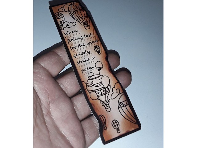 Obeleživač stranica, Bookmarker. 15 x 4 cm.