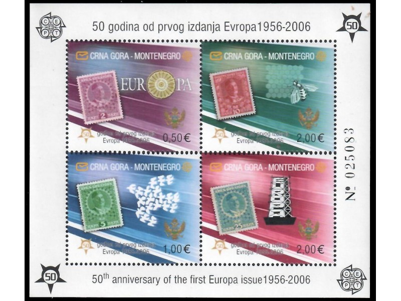 2006 CRNA GORA BLOK 50.G. EVROPA-CEPT