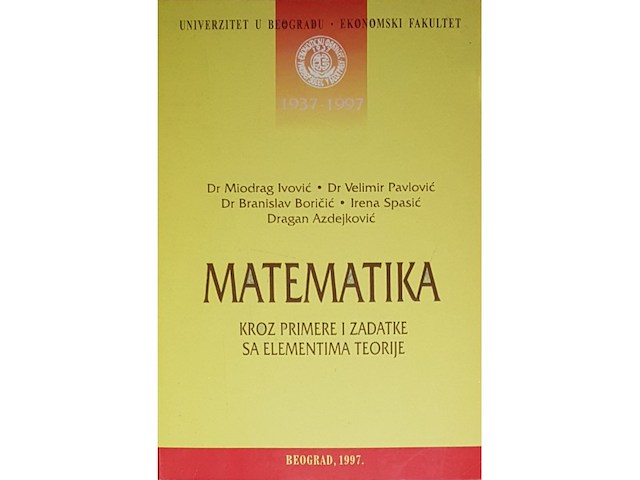 Matematika Kroz Primere I Zadatke Sa Elementima Teorije