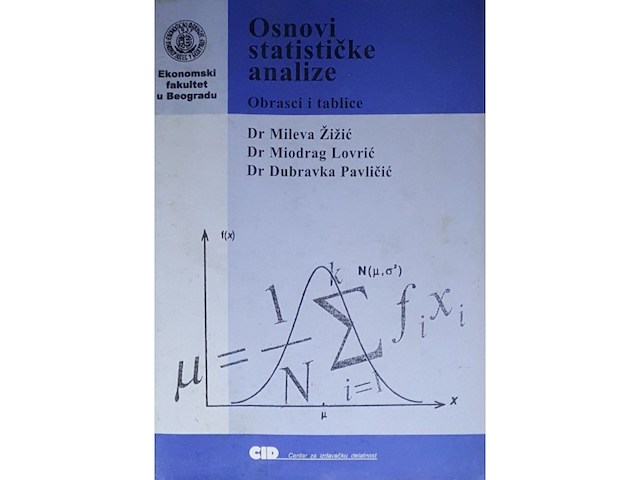 Osnovi Statističke Analize - Obrasci i Tablice