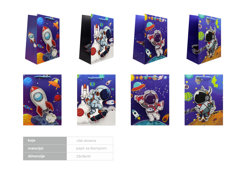 KESA UKRASNA M 18X23X10CM OP23069 DEČIJA SVEMIR WY