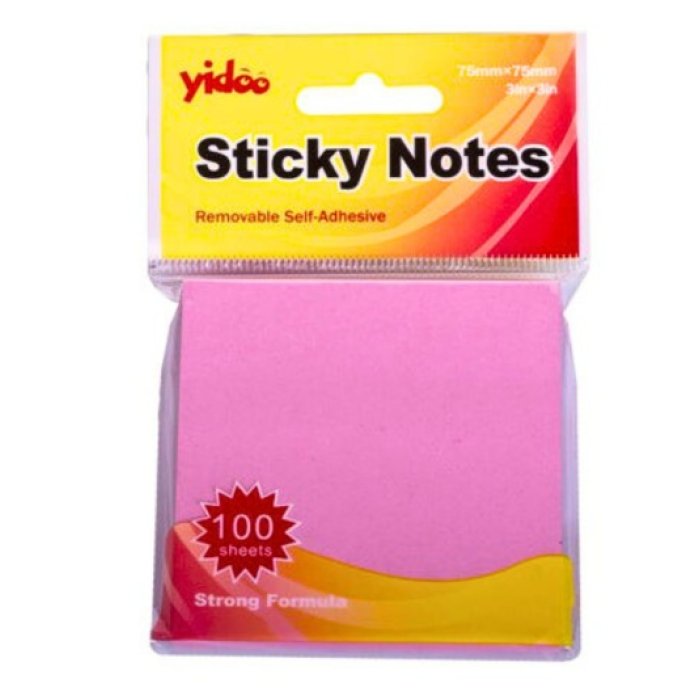 Stiker 75x75 Yidoo 1/100 neon roze