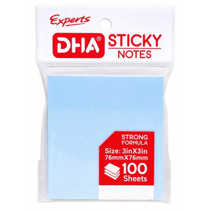 Stiker DHA 76x76 100 listova pastelni plavi