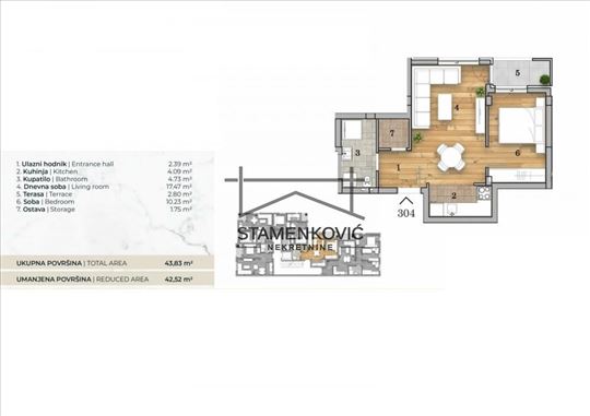 Liman V-Nov dvosoban stan ID#7044