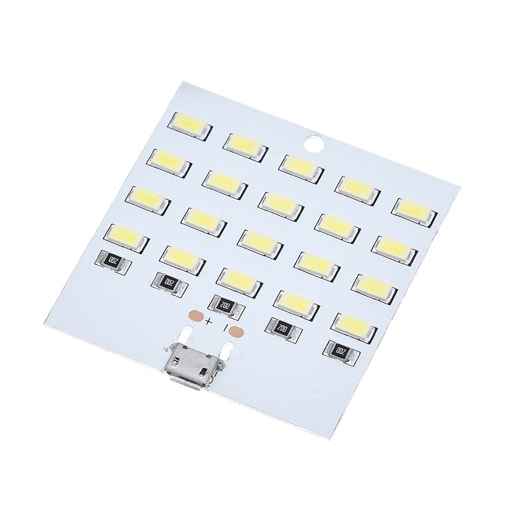 LED Panel 20 dioda 5730 SMD – 5V Micro USB – Hladno Bela