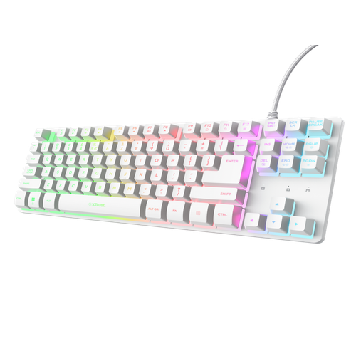 Tastatura TRUST GXT833 THADO žicna/RGB/TKL/gaming/bela