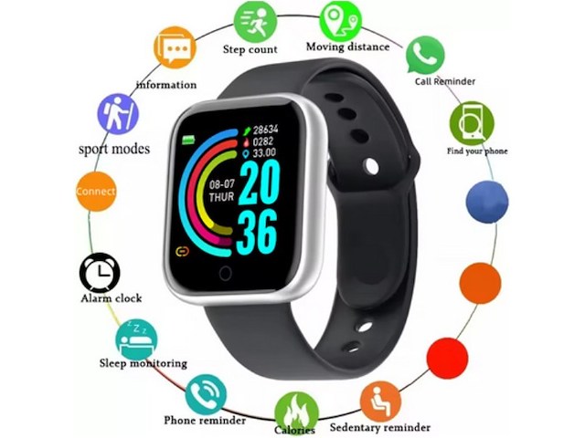 Smart watch, bracelet, srebrni