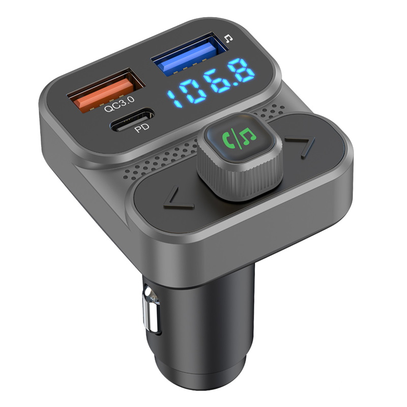 Bluetooth FM transmiter MP3 i USB / USB C auto punjač 12/24V – Amio 04649