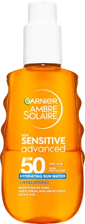 GARNIER AMBRE SOLAIRE
SENSITIVE advanced dvofazna vodica za zaštitu od sunca, SPF50, 150 ml