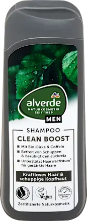 alverde NATURKOSMETIK MEN
Clean Boost šampon za kosu - organska breza i kofein, 200 ml
