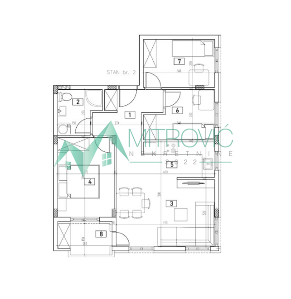 Četvorosoban stan na prodaju, 62m2, 150.000€
