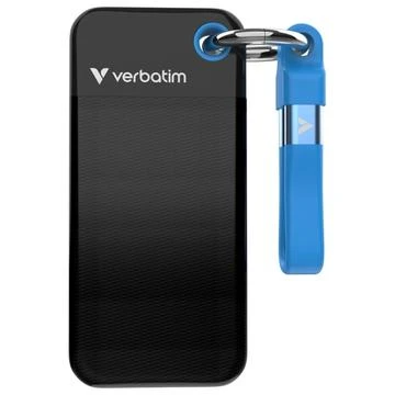 VERBATIM 32191 POCKET SSD WITH KEYRING - 1TB, USB 3.2 GEN.2 CABLE