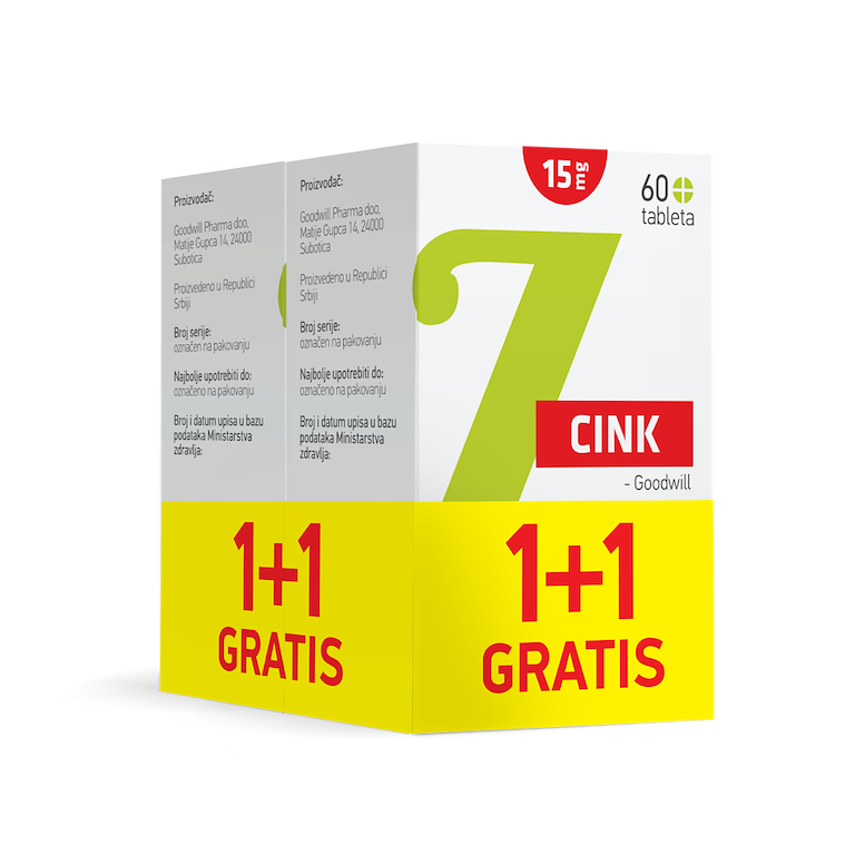 Cink Goodwill tablete A 60 1+1 GRATIS