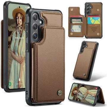 SAMSUNG GALAXY S25+ CASEME C22 CASE RFID CARD WALLET - BROWN