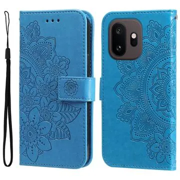 ONEPLUS 15T MANDALA WALLET CASE WITH WRIST STRAP - BLUE
