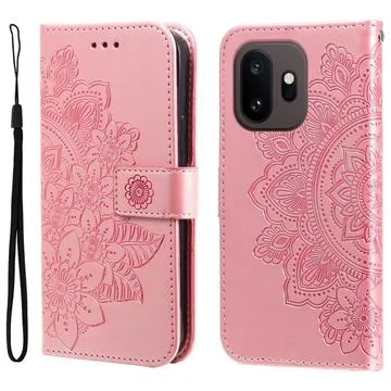 ONEPLUS 15T MANDALA WALLET CASE WITH WRIST STRAP - PINK