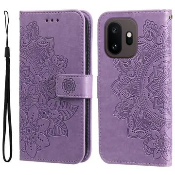 ONEPLUS 15T MANDALA WALLET CASE WITH WRIST STRAP - PURPLE