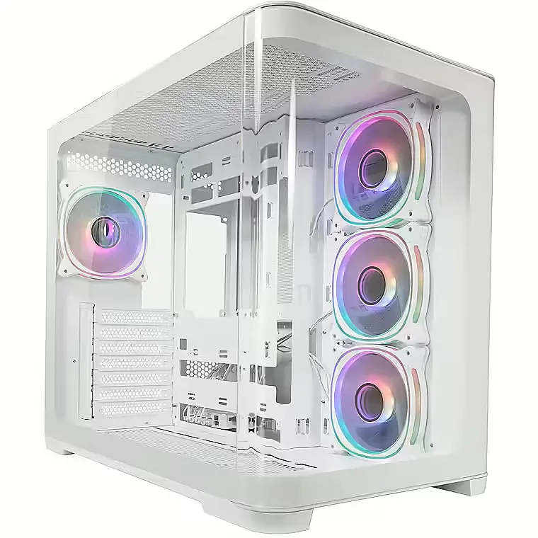 LC-Power kućište za geјmerski računar 8001WPro-Storm Light, Midi tower, BTF, ATX, Micro-ATX, Mini-ITX, belo