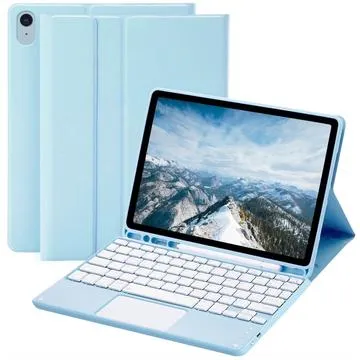 IPAD AIR 11 2026/2025/2024/IPAD AIR 2022/2020 BLUETOOTH KEYBOARD CASE - BABY BLUE