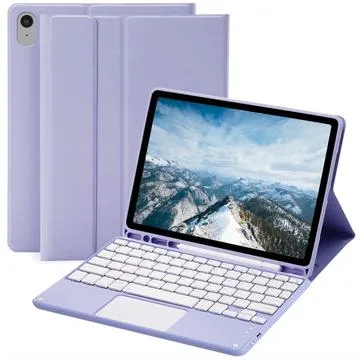 IPAD AIR 11 2026/2025/2024/IPAD AIR 2022/2020 BLUETOOTH KEYBOARD CASE - PURPLE