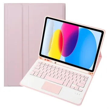 IPAD 2022/2025 FUTROLA SA BLUETOOTH TASTATUROM - ROZE