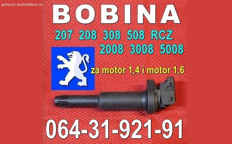 BOBINA PEŽO 207 208 308 508 2008 3008 5008 RCZ