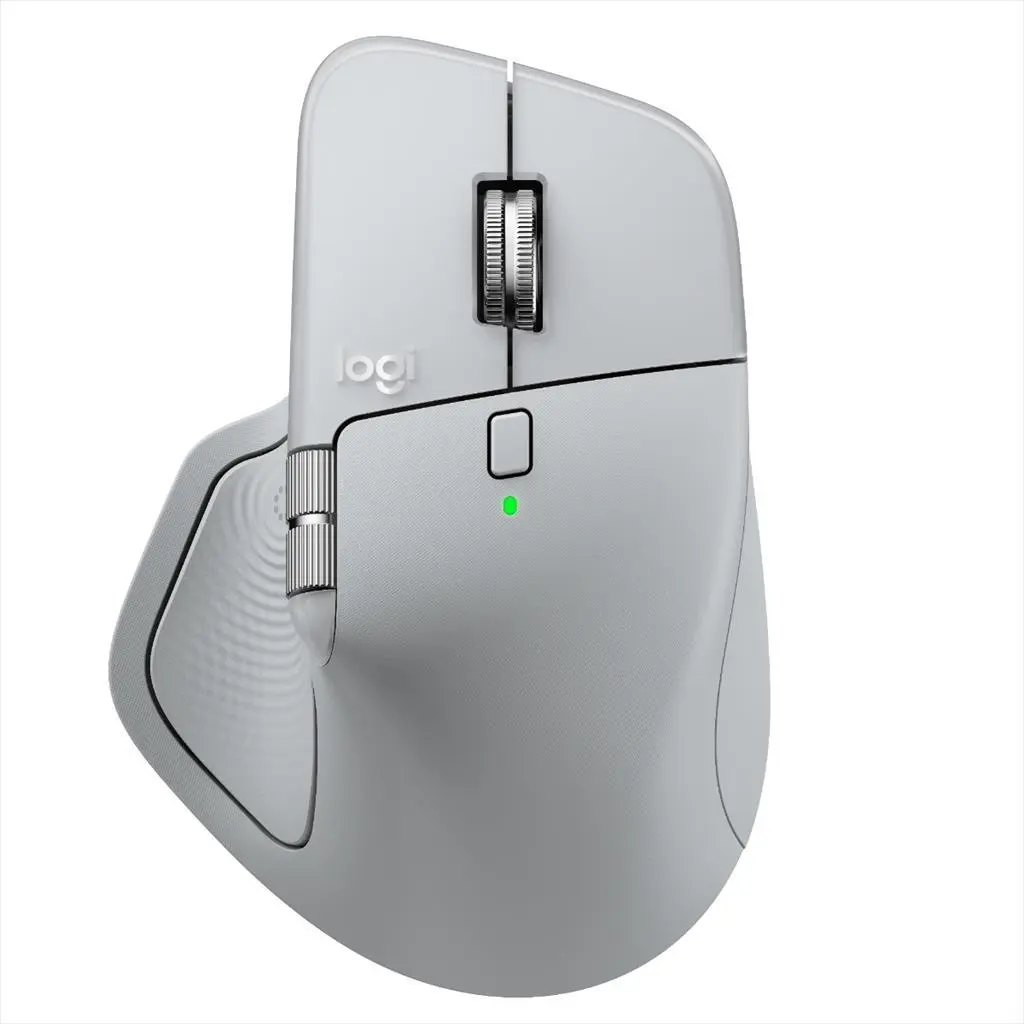 Logitech bezicni mis MX Master 4 sa Bluetooth-om za više uređaјa, bledo sivi, 910-007563