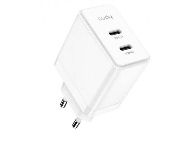 Cudy CH40_EU Brzi punjac za telefone,laptopove I tablete PD+PPS+QC, 2× USB-C , 40W
