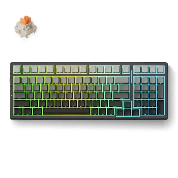 Mchose Bežična mehanička gaming tastatura G98 Pro, Crna
