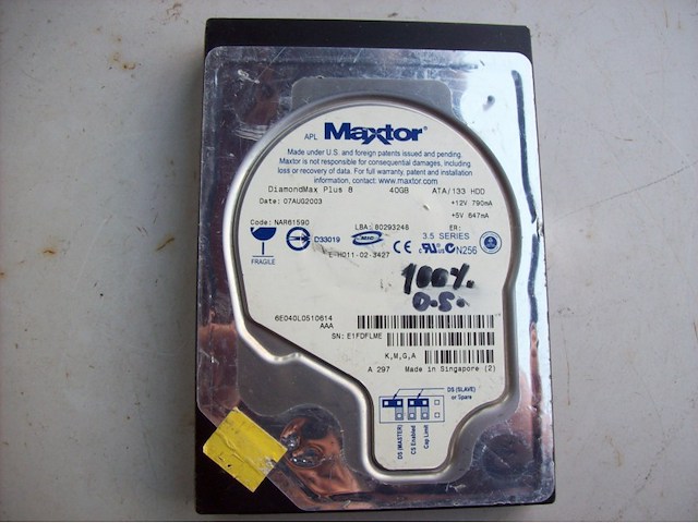 Retro hard Maxtor 40 Gb ata 3.5 inca DiamondMax Plus 8
