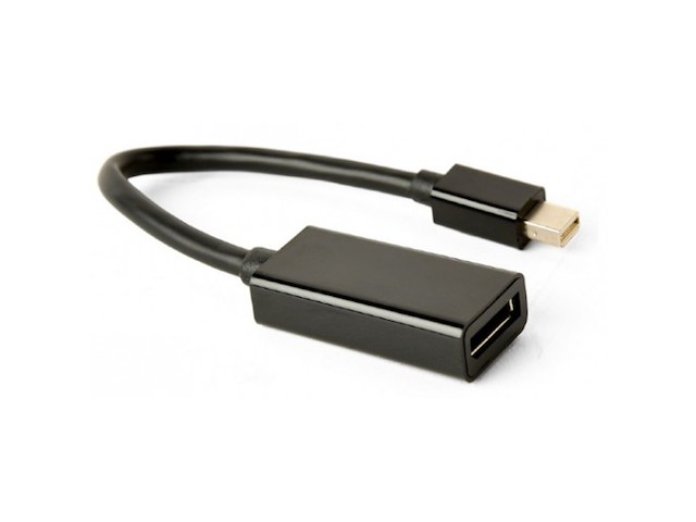 A-mDPM-DPF4K-01 Gembird 4K Mini DisplayPort to DisplayPort adapter cable, black