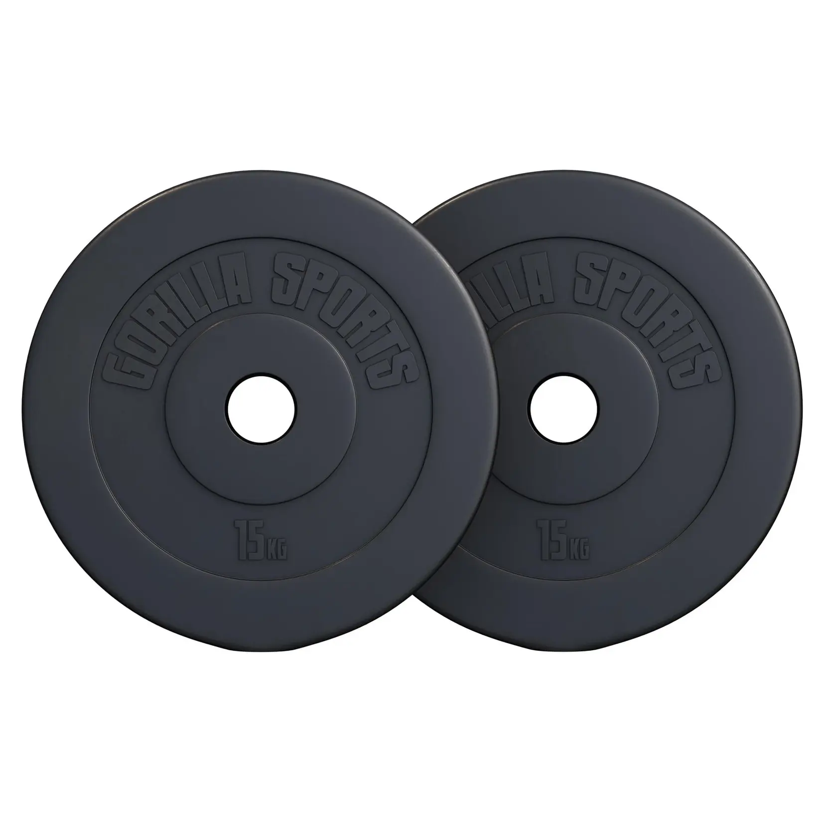 GORILLA SPORTS Set plastičnih olimpijskih tegova 30 kg 2 x 15 kg