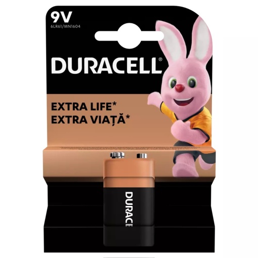 DURACELL Basic baterija 9V DURALOCK